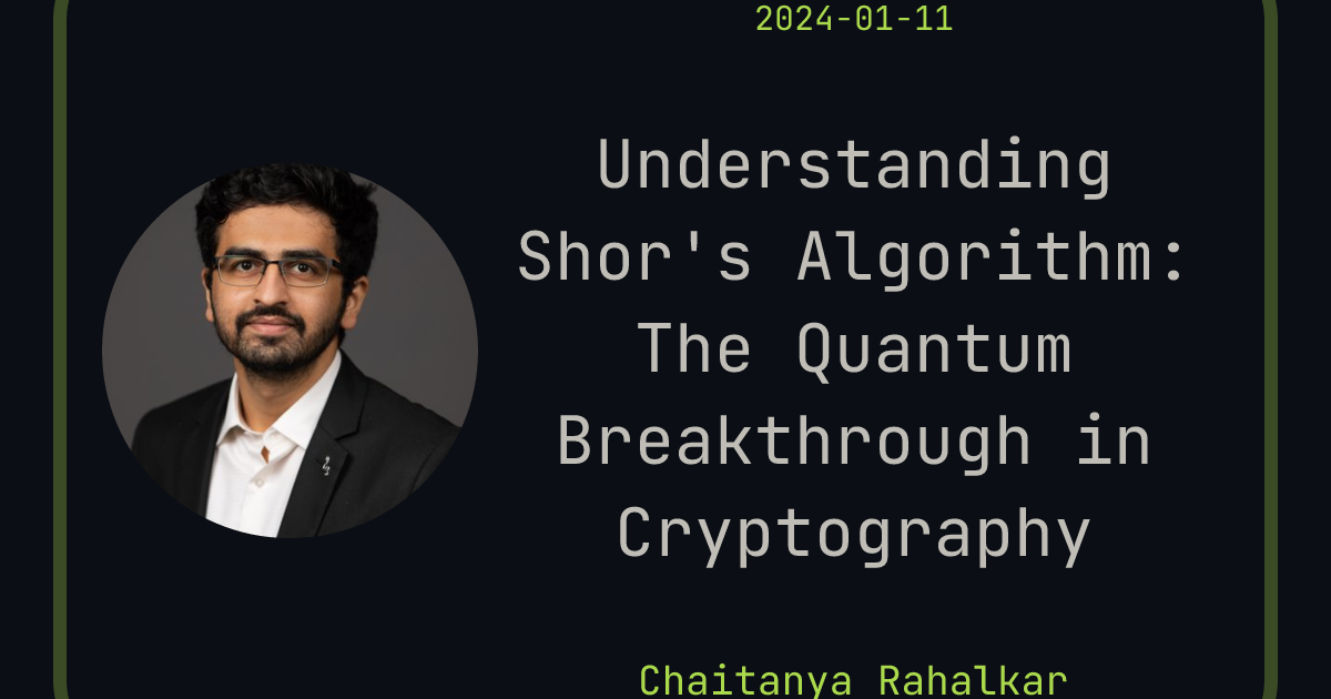 Understanding Shor's Algorithm: The Quantum Breakthrough in ...